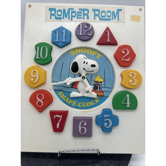 Hasbro | Toys | Vintage Hasbro Preschool Snoppy Shape Clock | Poshmark